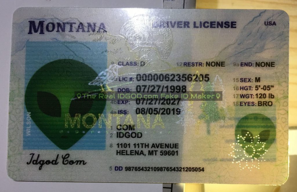 Montana Fake ID - Real Idgod Official Fake ID Maker Website