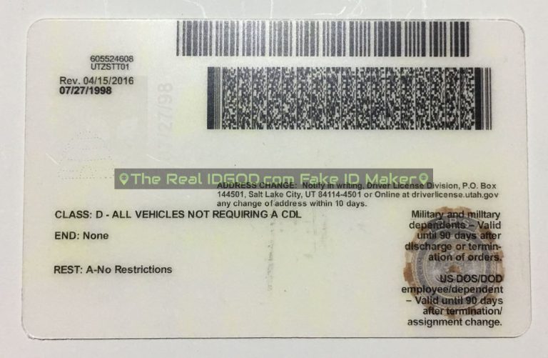 Utah Fake ID - Real Idgod Official Fake ID Maker Website